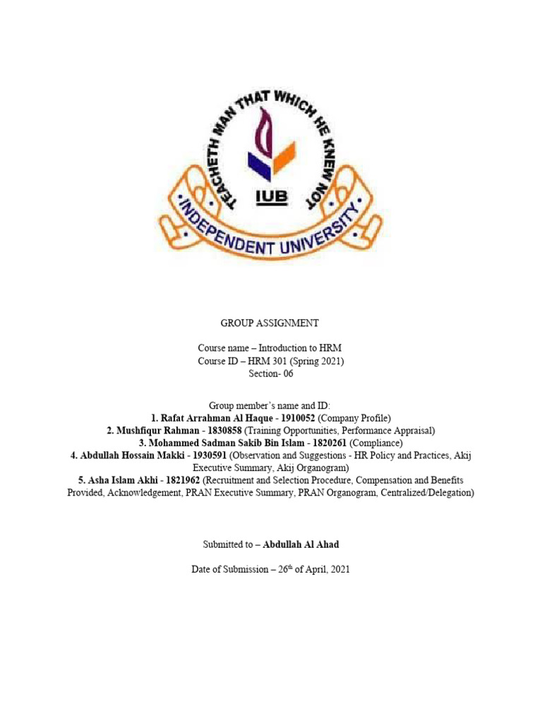 HRM Group Assignment FINAL | PDF | Performance Appraisal | Human Resource Management
