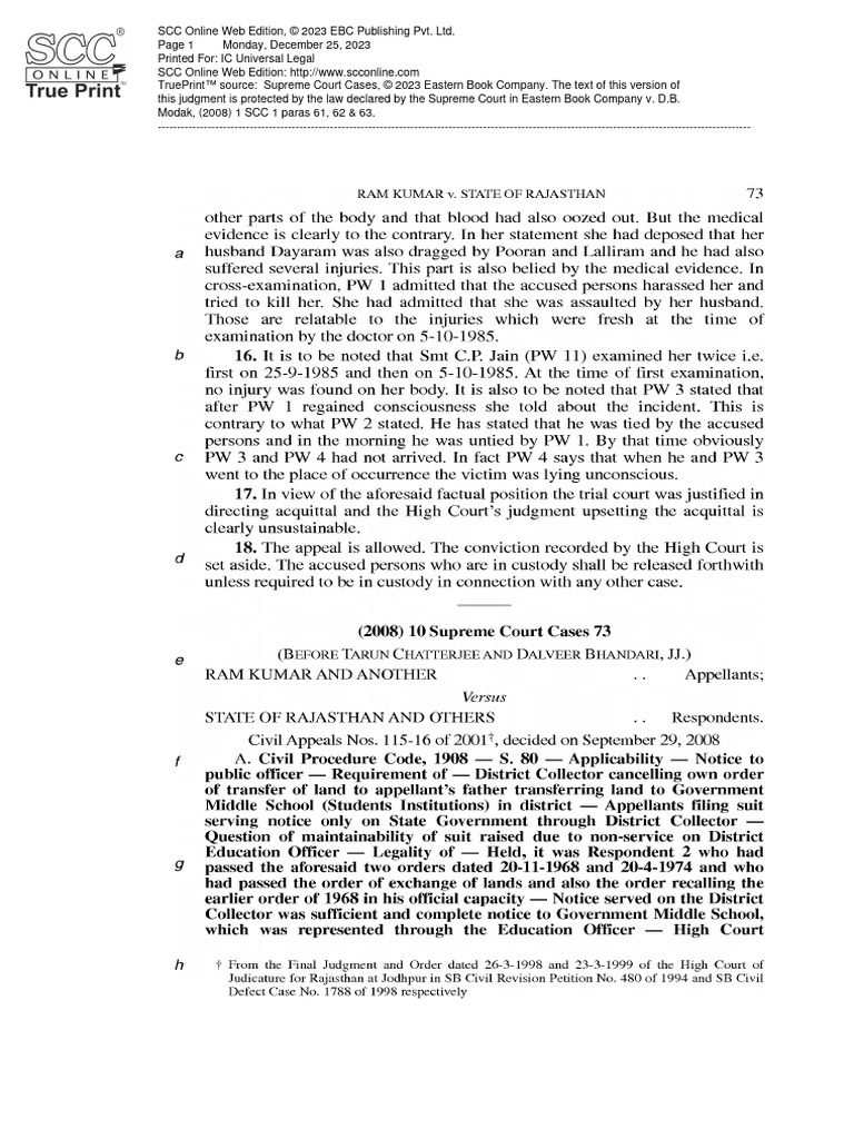 TP 2008 10 SCC 73 80 Bharatjain Iculin 20231225 214718 1 8 | PDF ...