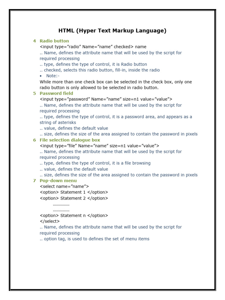 Section Html 6 Pdf Html Computer Programming 7818