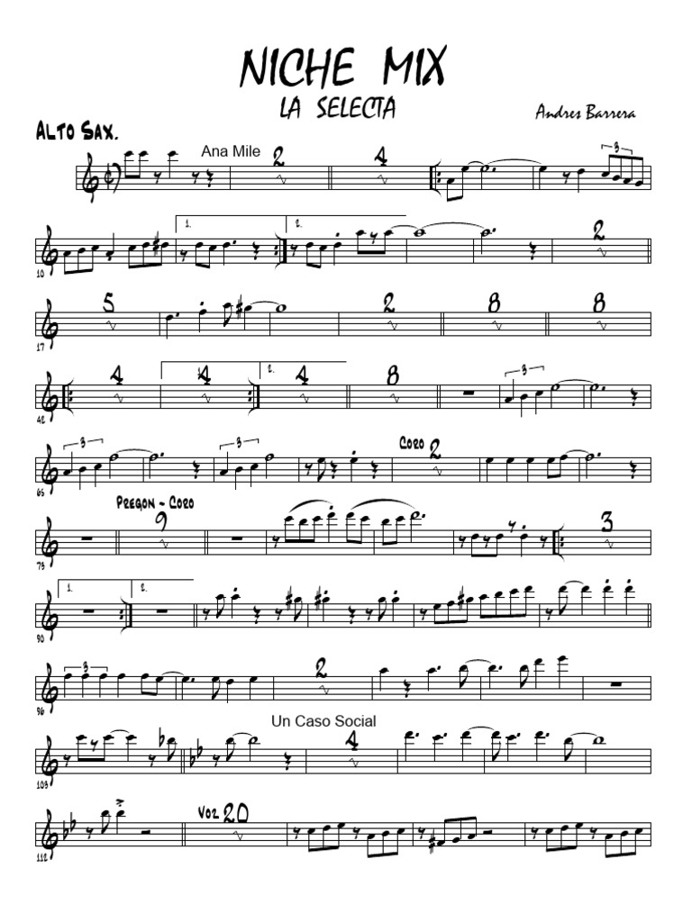 Niche Mix - 001 Alto Sax | PDF
