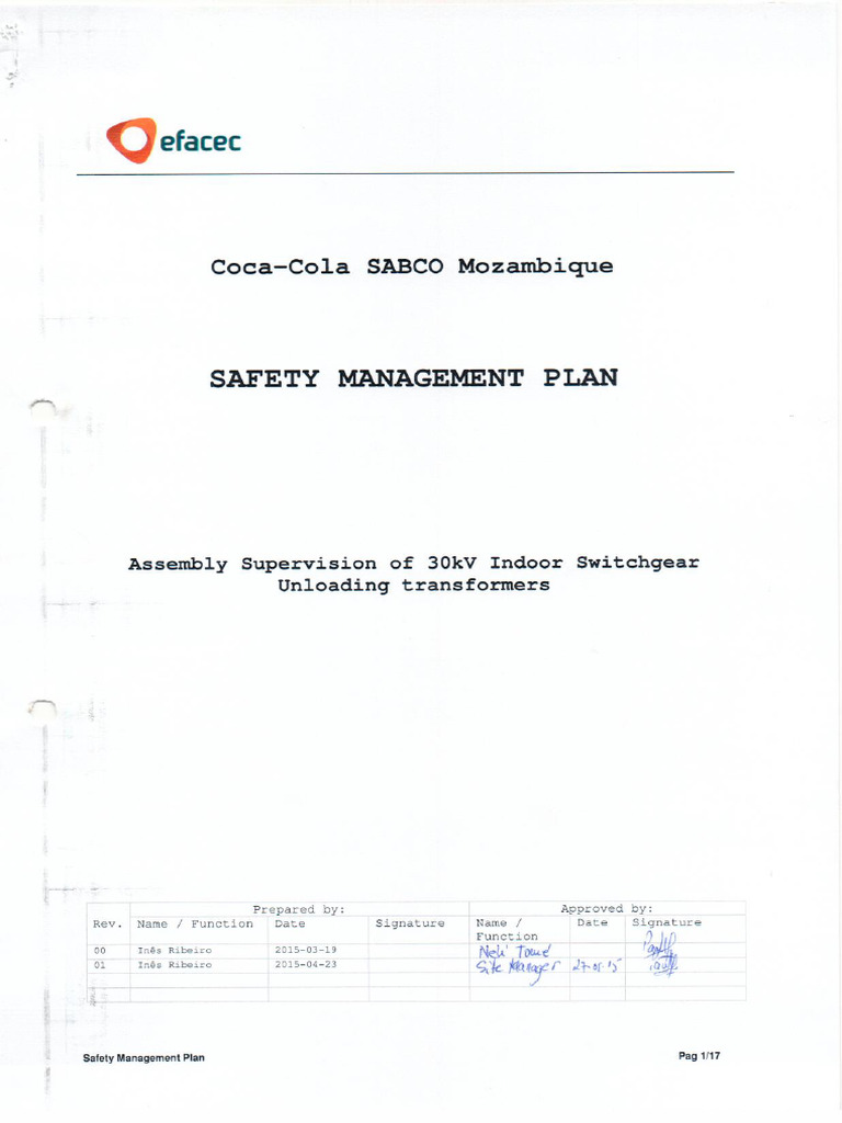 Safety Management Plan | PDF