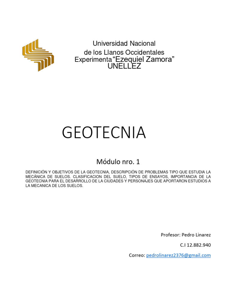 Geotecnia Guia 1 | PDF | Suelo | Ingeniería geotécnica