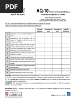 Teste: SRQ 20 - Self Report Questionnaire | PDF