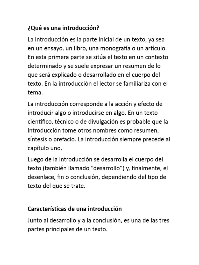 Qué Es Una Introducción | PDF | Ensayos | Narración
