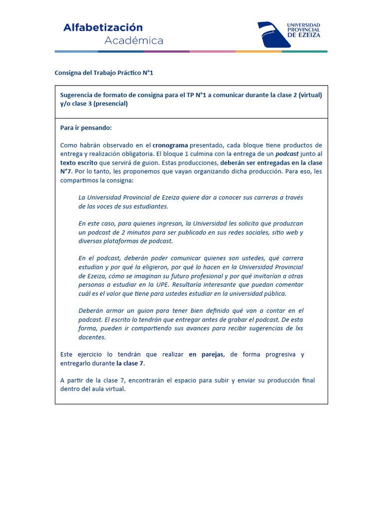 Consigna TP 1 Podcast | PDF | Podcast