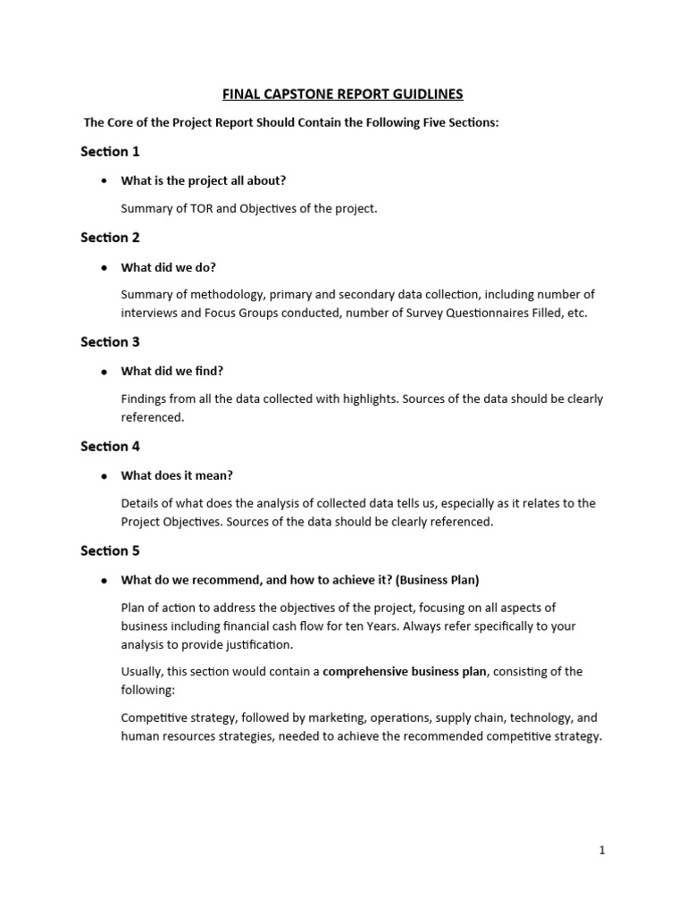 Capstone Project Report Guidelines Final | Download Free PDF ... Capstone Project Report Guidelines Final | Download Free PDF ...