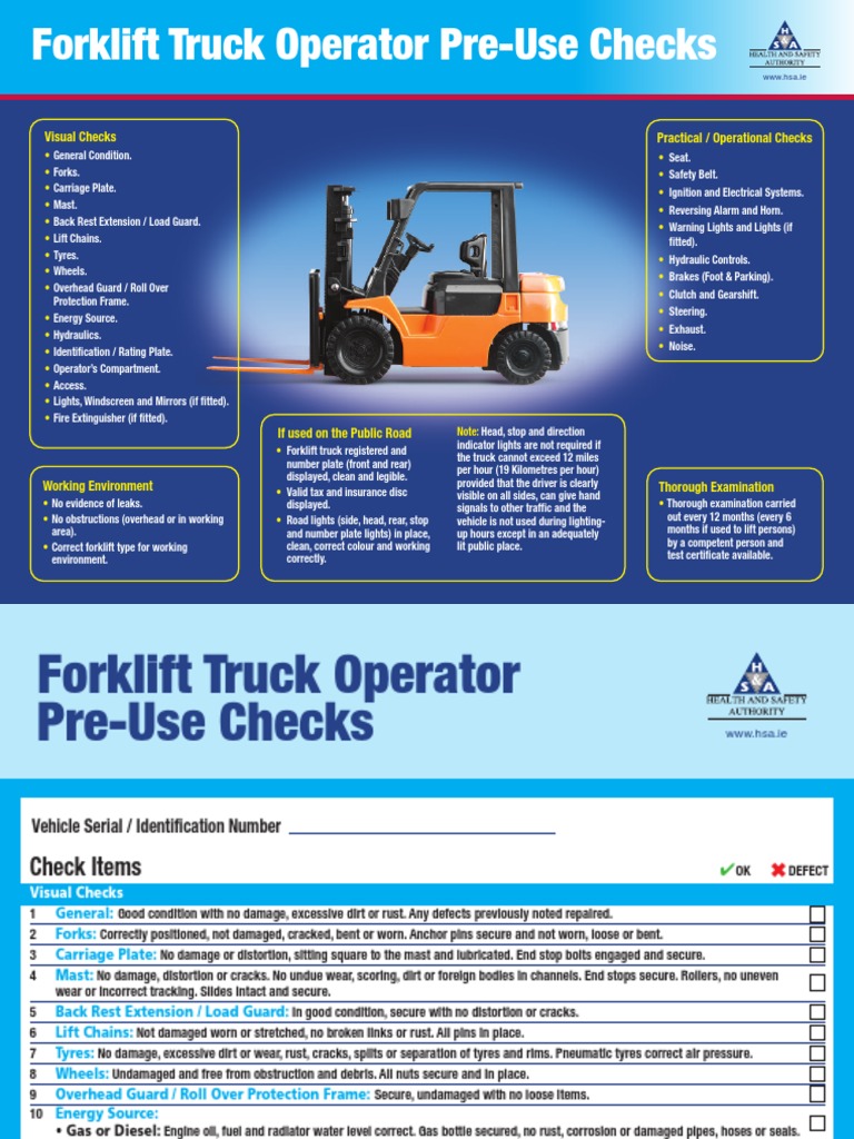 Forklift Truck Operator Poster | PDF | Truck | Forklift