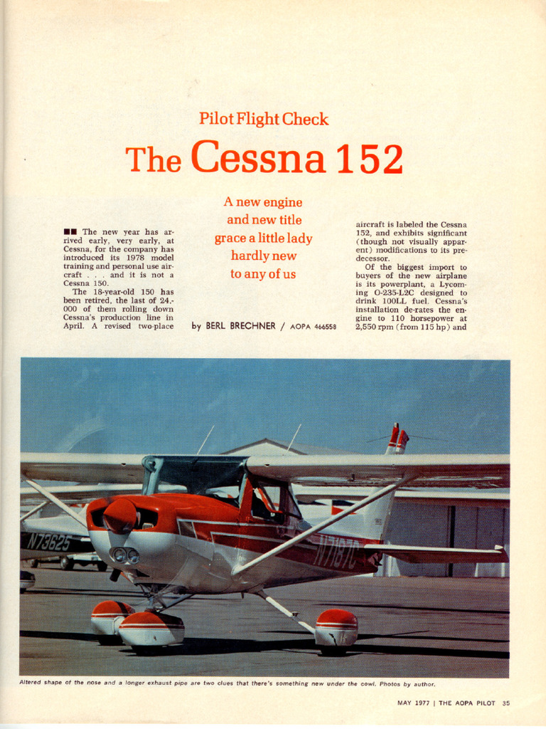 1977 C152 Engine | PDF