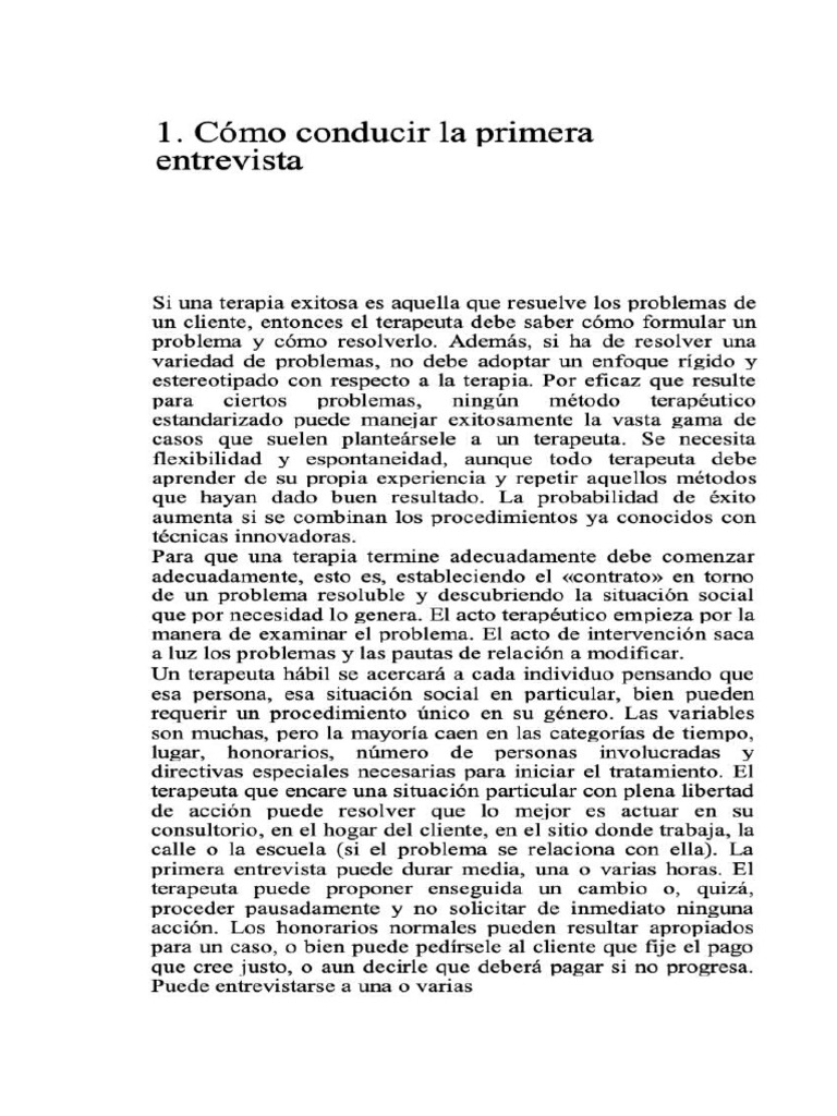 Cómo conducir la primera entrevista | PDF Cómo conducir la primera entrevista | PDF