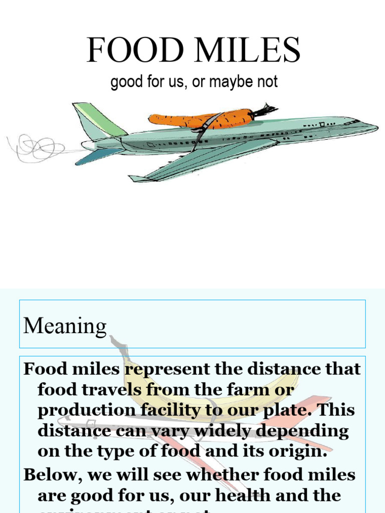 Food Miles | PDF | Foods | Natural Environment