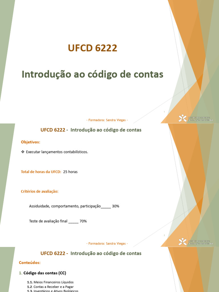 UFCD 6222 - Introdução Codigo Contas - Introdução | PDF | Contabilidade ...