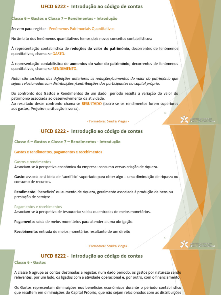 UFCD 6222 - Introdução Codigo Contas - Contas DR | PDF | Imposto sobre ...
