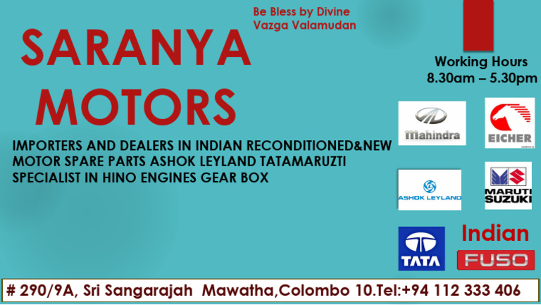 Presentation Saranya Motors00 | PDF