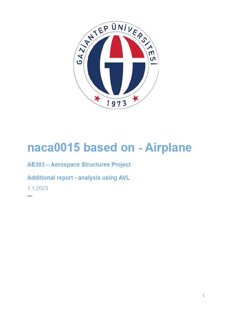 NACA0015 Airplane Analysis with AVL | PDF | Teaching Methods ...