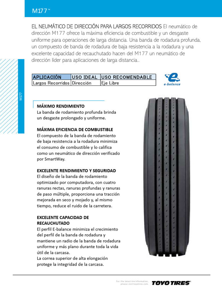 Toyo M177 | PDF | Neumático | Bienes manufacturados