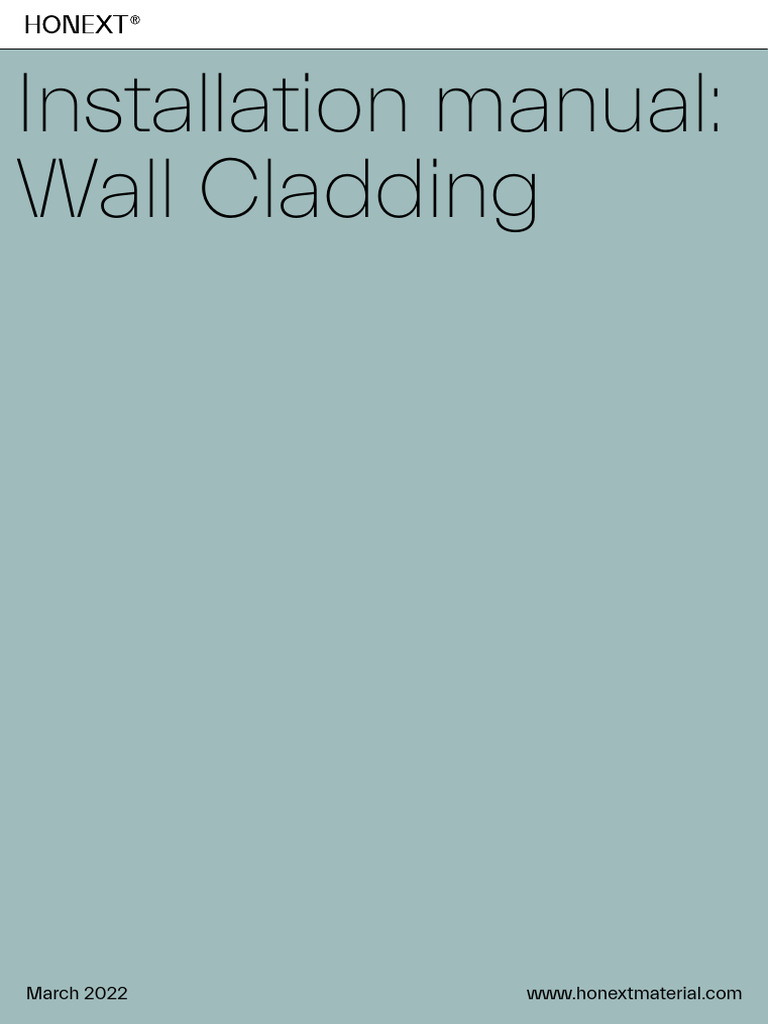 Installation Manual Wall Cladding ENG Mar2022 | Download Free PDF | Building Engineering