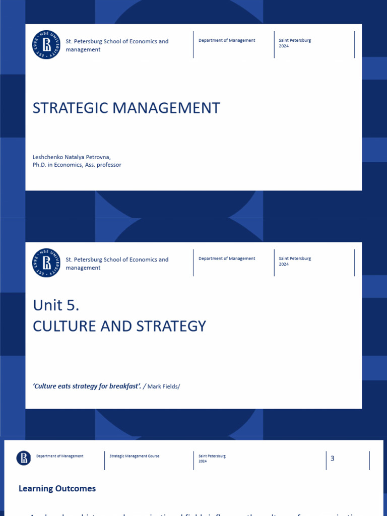 Culture's Impact on Strategy in Organizations | PDF | Strategic ...