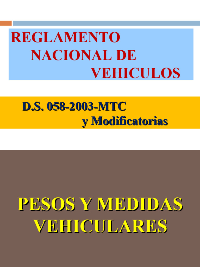 RNV Modificatorias | PDF | Eje | Vehículos