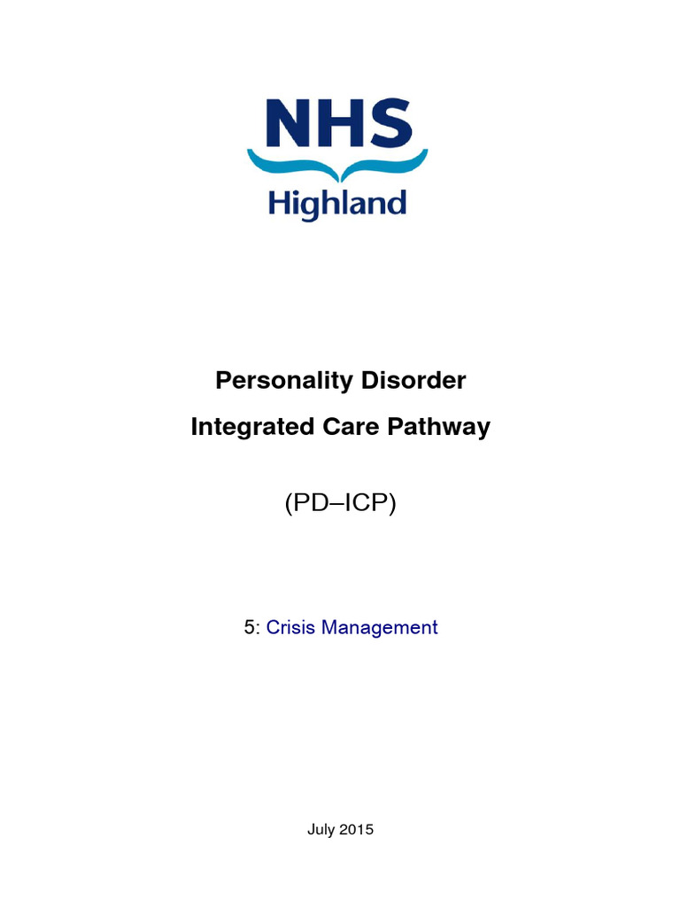 Personality Disorder Integrated Care Pathway | PDF | Self-Improvement