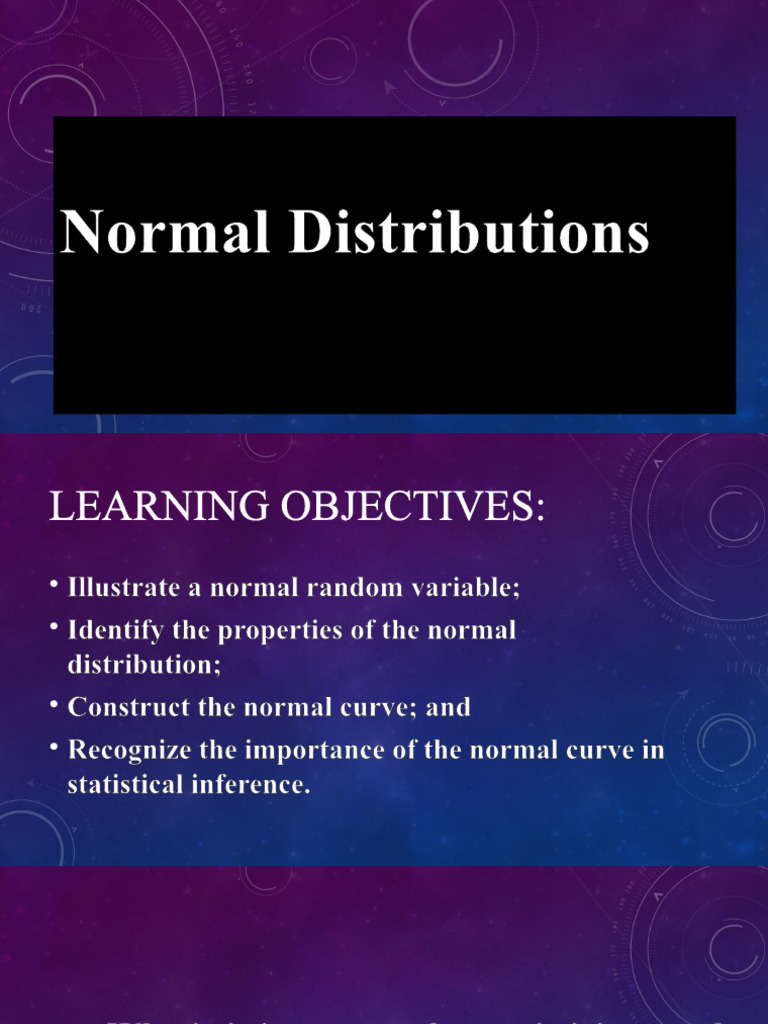 Normal Distributions Pptx | PDF | Normal Distribution | Probability ...