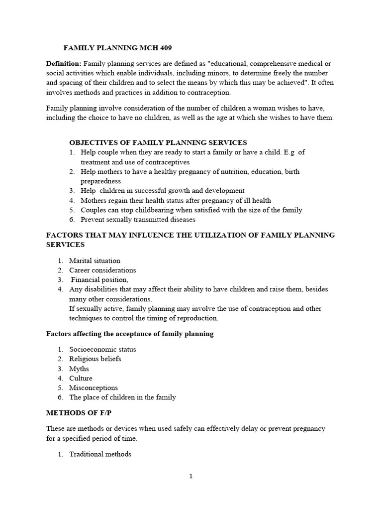 Family Planning | PDF | Combined Oral Contraceptive Pill | Family Planning