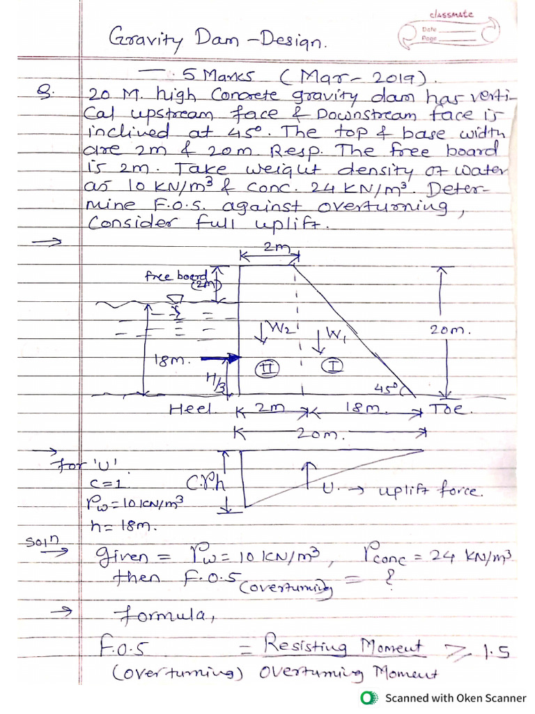 Gravity Dam Design | PDF