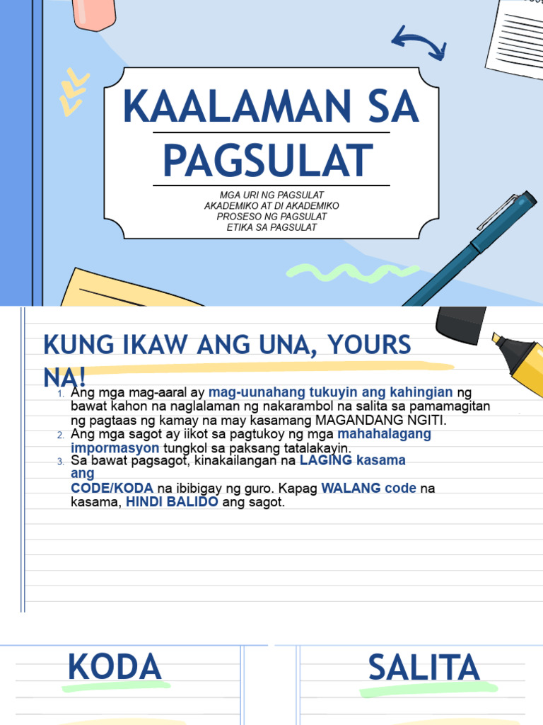 Aralin 2 Uri Akademiko at Di Akademiko Proseso Etika at Kailangan Sa ...