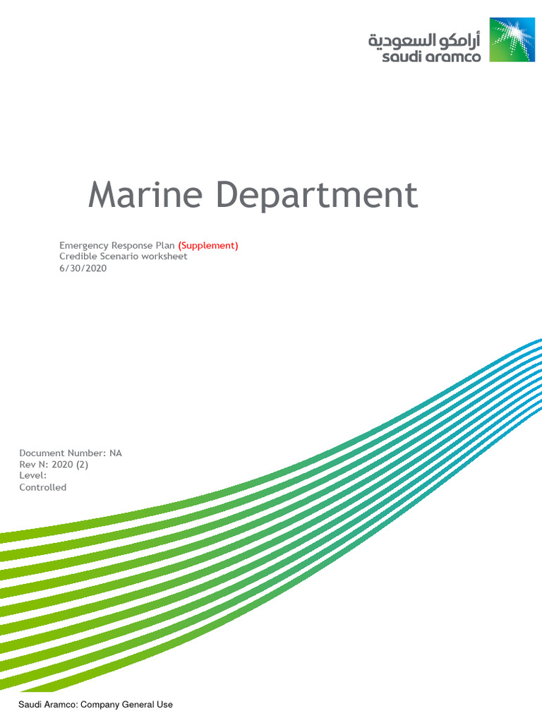 Saudi Aramco Marine Emergency Scenarios | PDF | Technology & Engineering