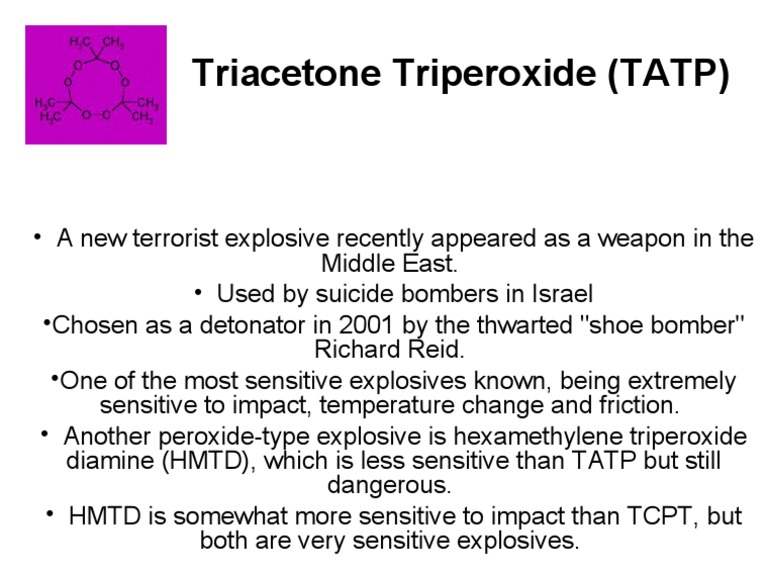 Triacetone Triperoxide (TATP) | PDF