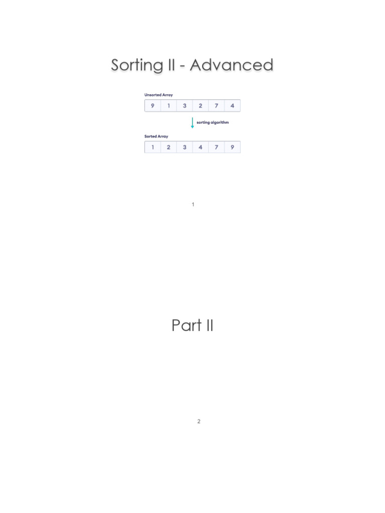 Sorting II - Part II (No Code) | PDF | Mathematical Logic | Computer Programming