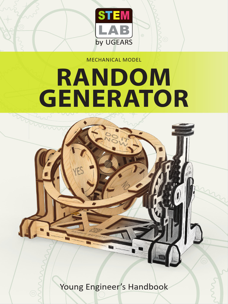 Random Generator Pocket Study Guide Ugears STEM Lab en | PDF | Rotation ...