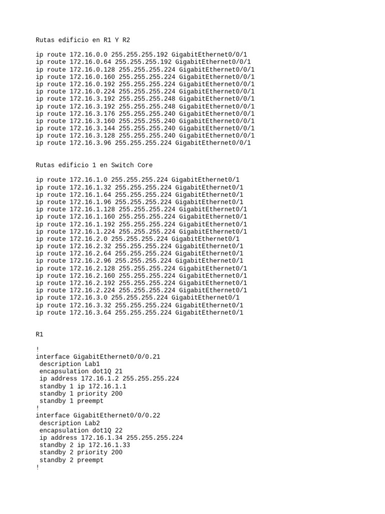 Script HSRP y RutasEstaticas | PDF | Redes de computadoras | Internet