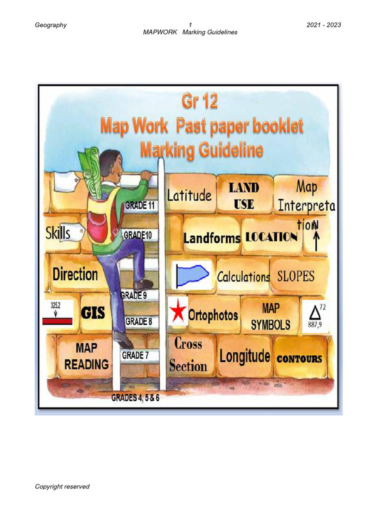 Map Work Booklet Marking Guideline | PDF | Topography | Geography