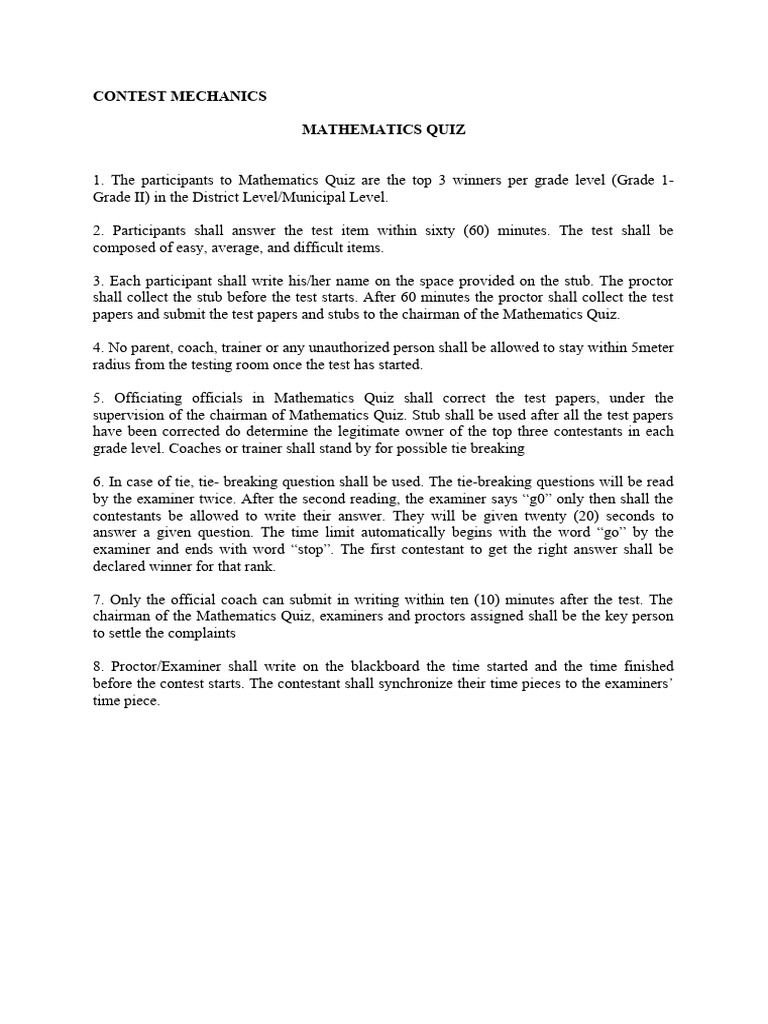 Contest Mechanics | PDF | Mathematical Proof | Conjecture