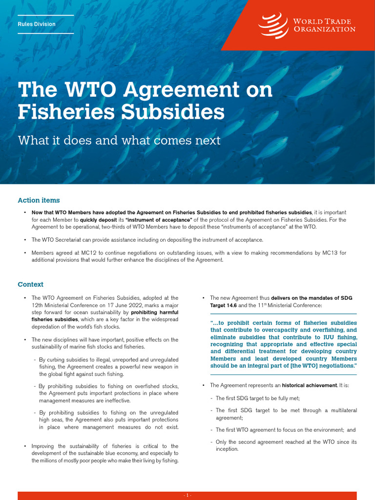 Fish Factsheet e | Download Free PDF | World Trade Organization | Overfishing