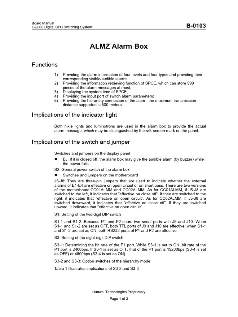 B0103-ALMZ Alarm Box | PDF | Computer Science | Manufactured Goods