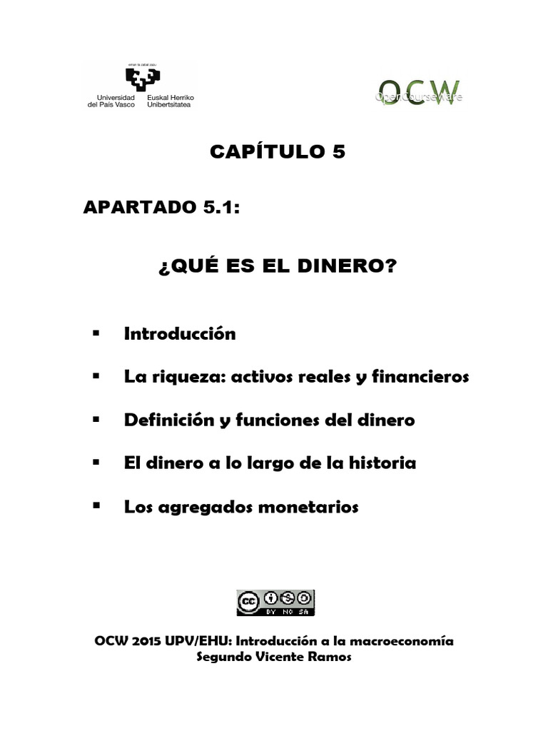 Que Es El Dinero | PDF | Dinero | Bancos