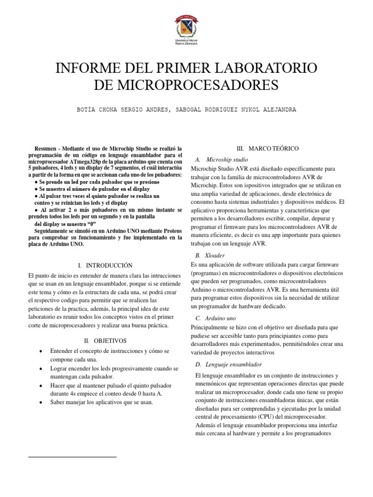 Lab I Micros | PDF