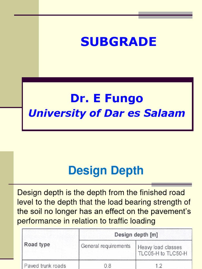 Design Depth and Subgrade Classification | PDF | Road | Road Surface