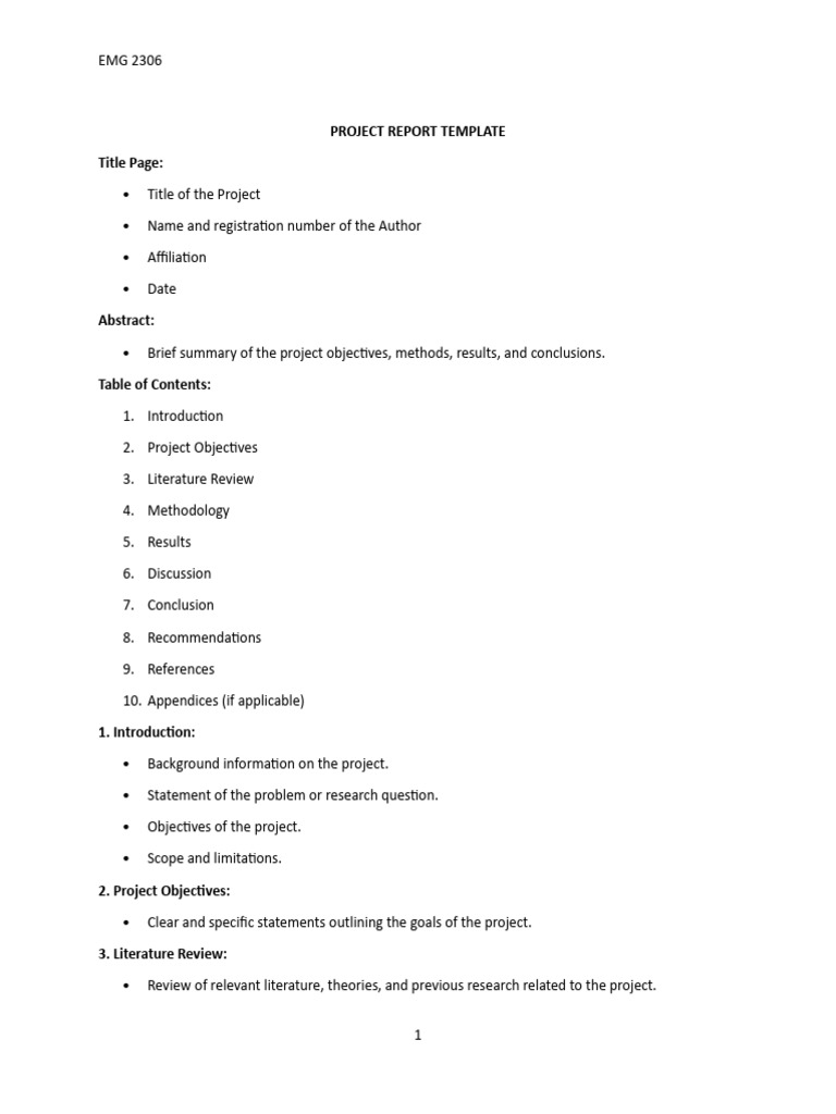 Project Report Template | PDF | Methodology | Data
