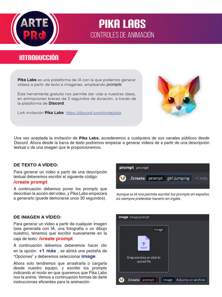 Pika Labs Guia | PDF | Animación | Rotación