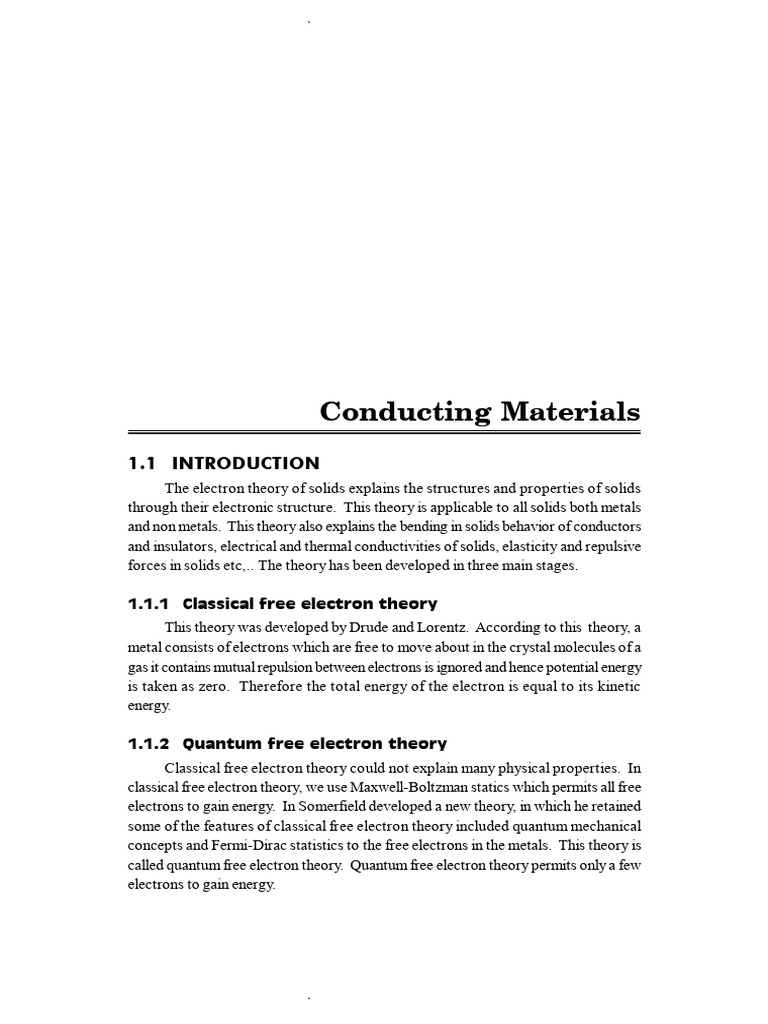 Unit-1-Conducting Materials-Updated | PDF | Atoms | Electron