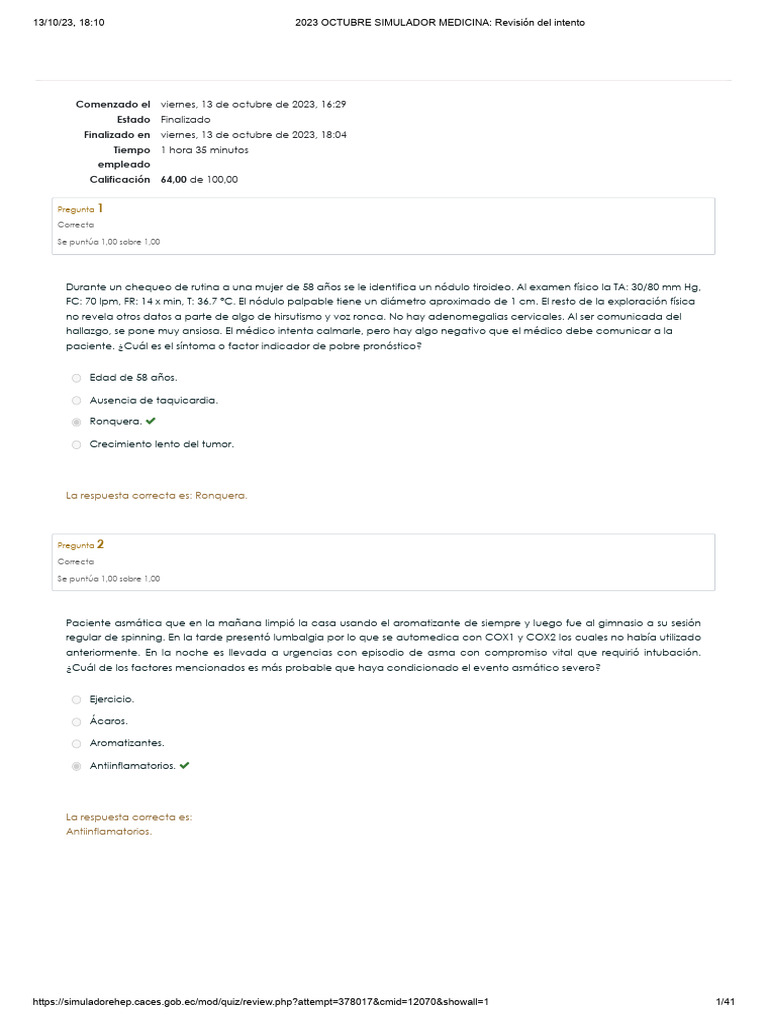 Simulador 2 | PDF | Diarrea | Enfermedades y trastornos