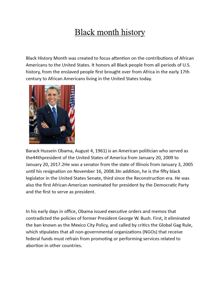Black History Month Overview | PDF