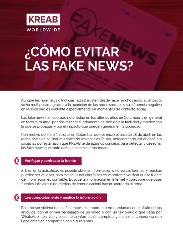 Como Evitar Las Fake News Pdf
