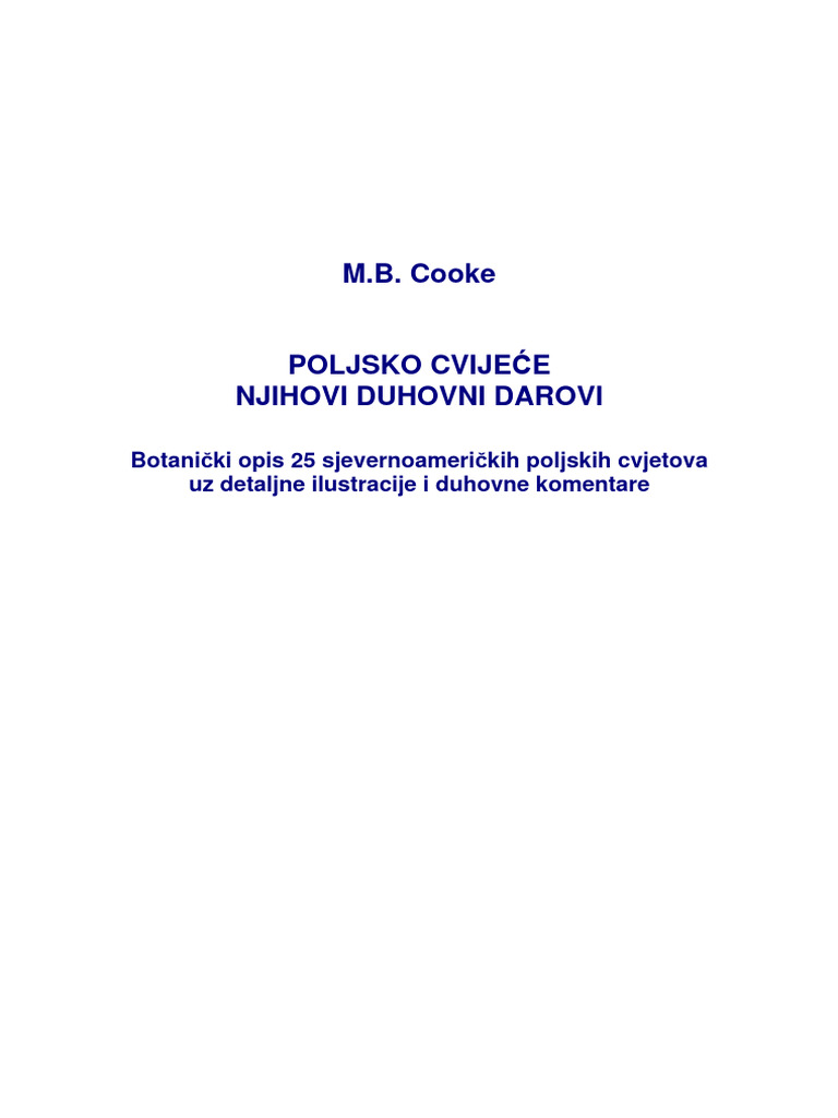 M.B. Cooke - Poljsko Cvijeće | PDF