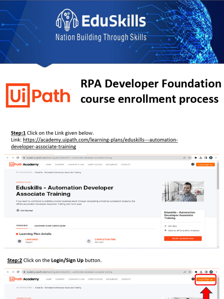 1.UiPath-Registration and RPA Developer Foundation Course Enrollement ...
