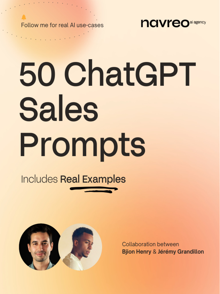 50 ChatGPT Prompts For Sales 1711195231 | PDF | Sales | Marketing