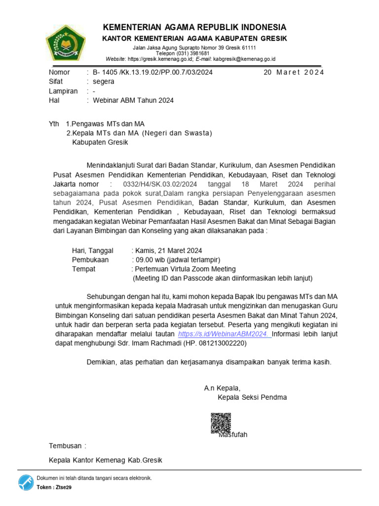 Webinar ABM 2024: Asesmen Bakat & Minat | PDF