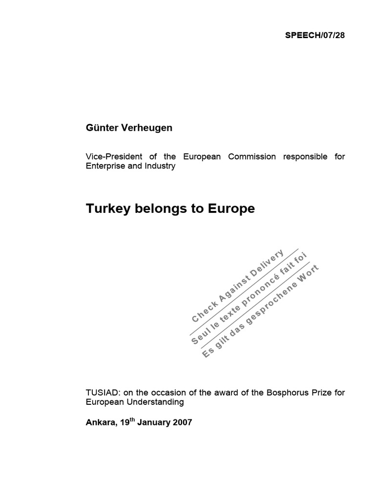Turkey's Path to EU Membership | PDF | European Union | Turkey